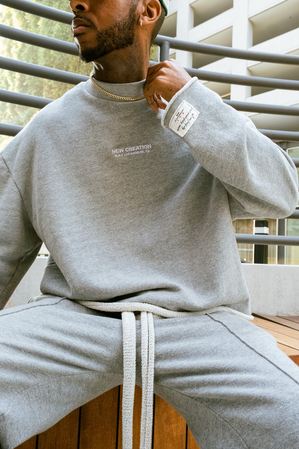 Oversized Heavy Terry Mock neck- Heather Grey – Whole New Vibe