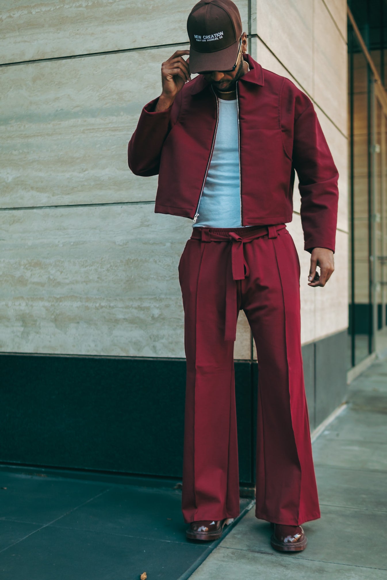 Bright Merlot- Heavy Flared Pants – Whole New Vibe